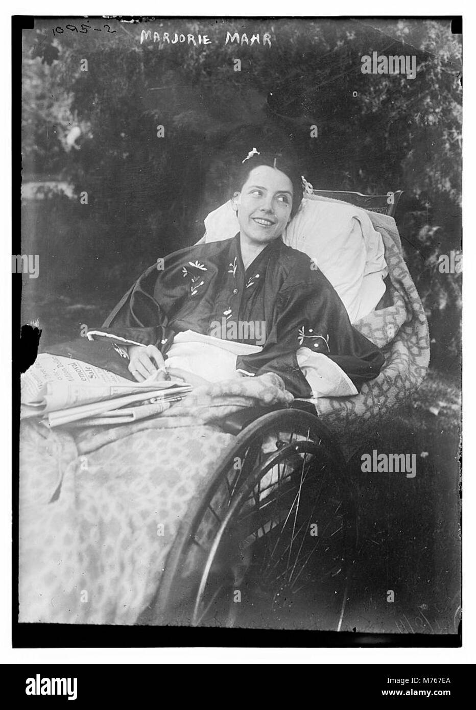 A poignant photograph of Marjorie Mahr, who appears in a wheelchair ...