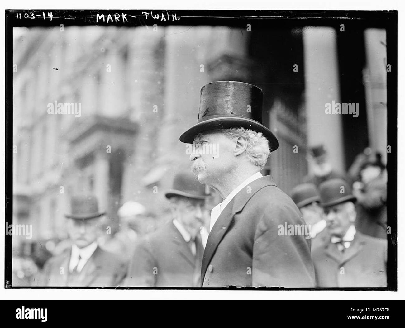 A photograph featuring the iconic American writer Mark Twain with ...
