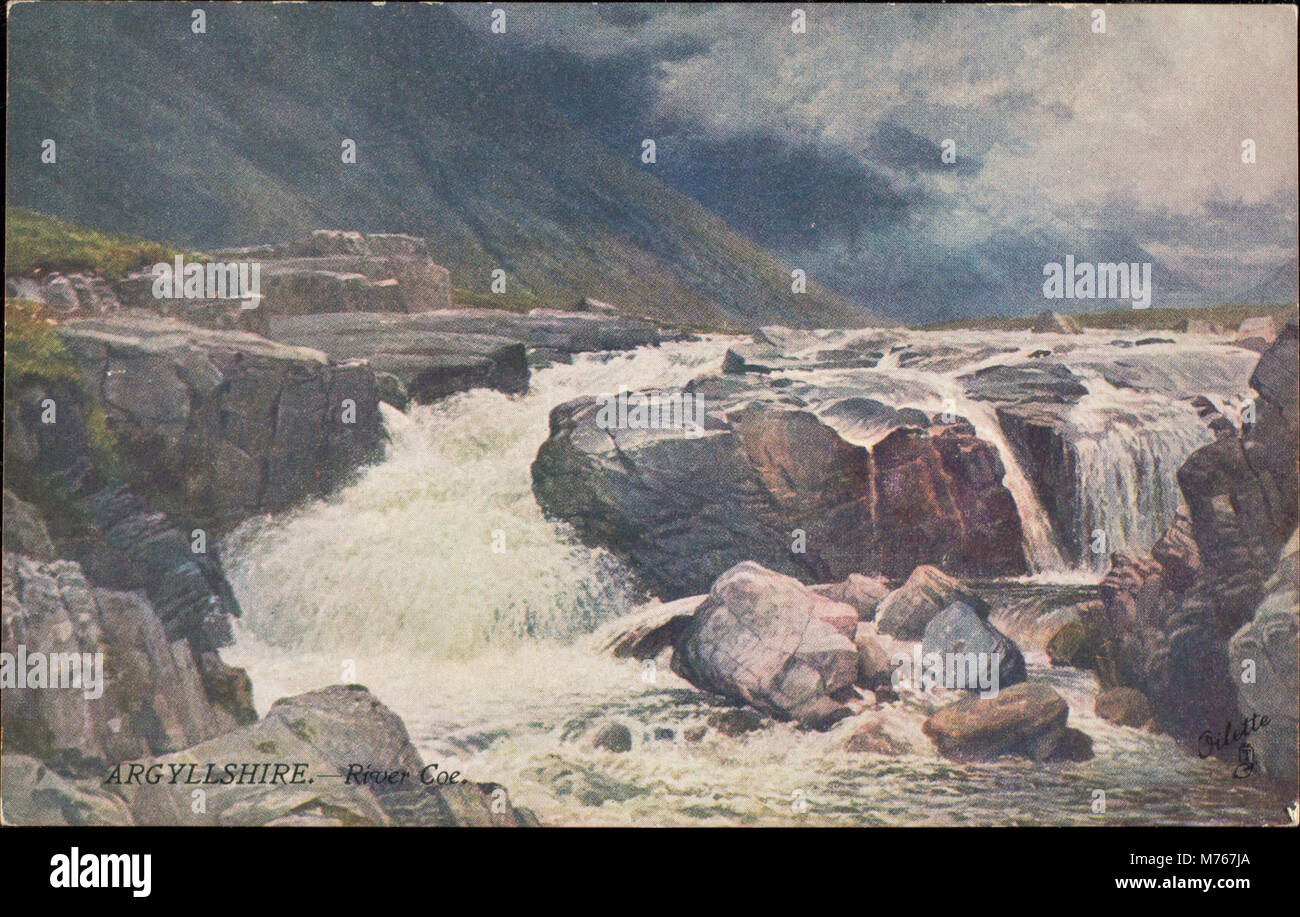 A scenic photograph of River Coe in Argyllshire, Scotland, showcasing ...