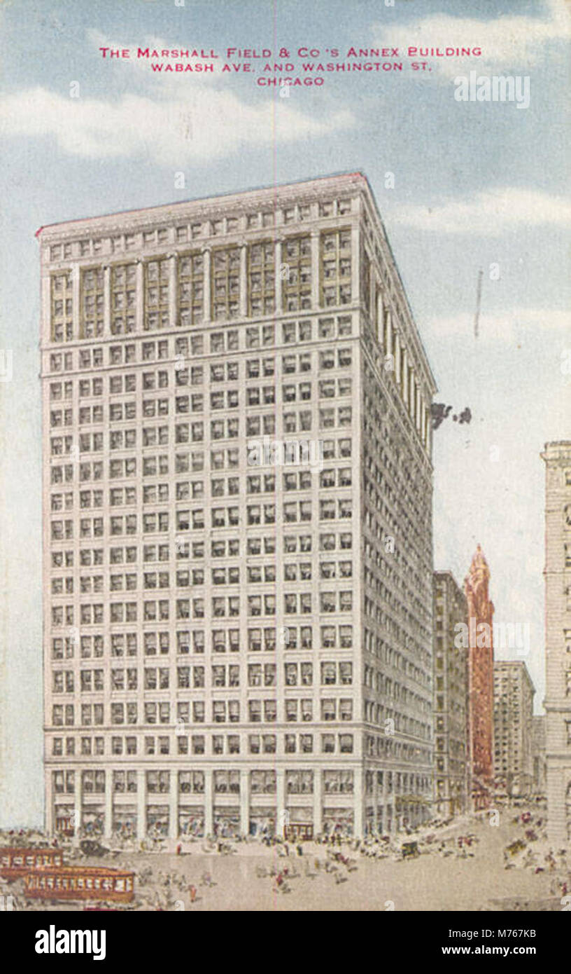 A photograph of the Marshall Field & Co. Annex Building at the ...