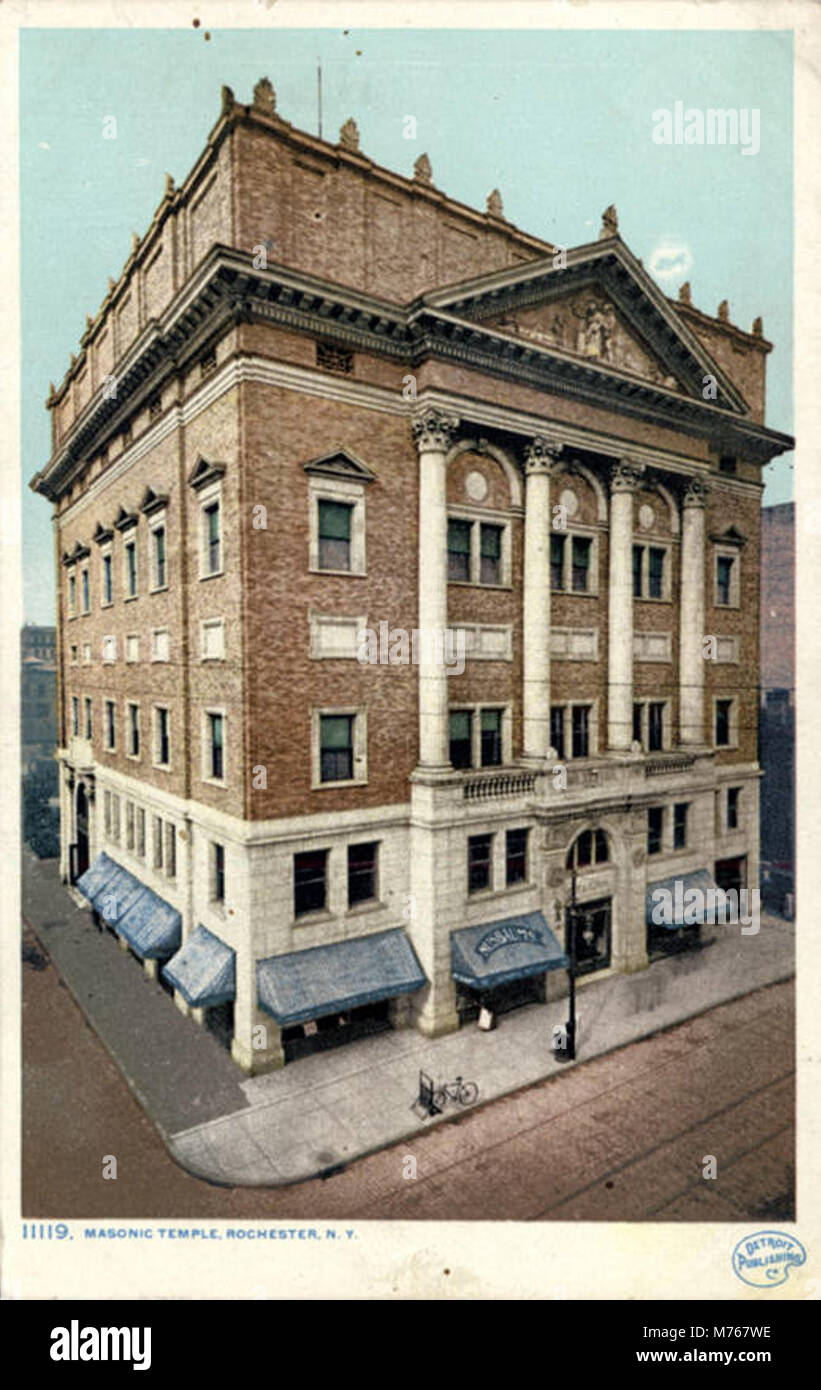 A photograph of the Masonic Temple, showcasing its architectural design ...