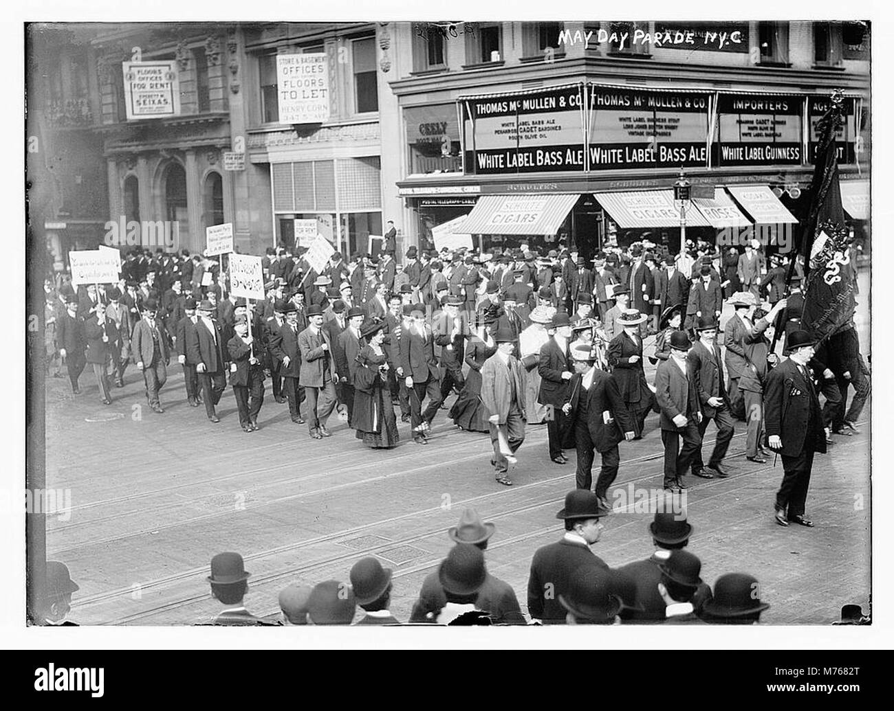 A photograph capturing the May Day Parade in New York City, showcasing ...