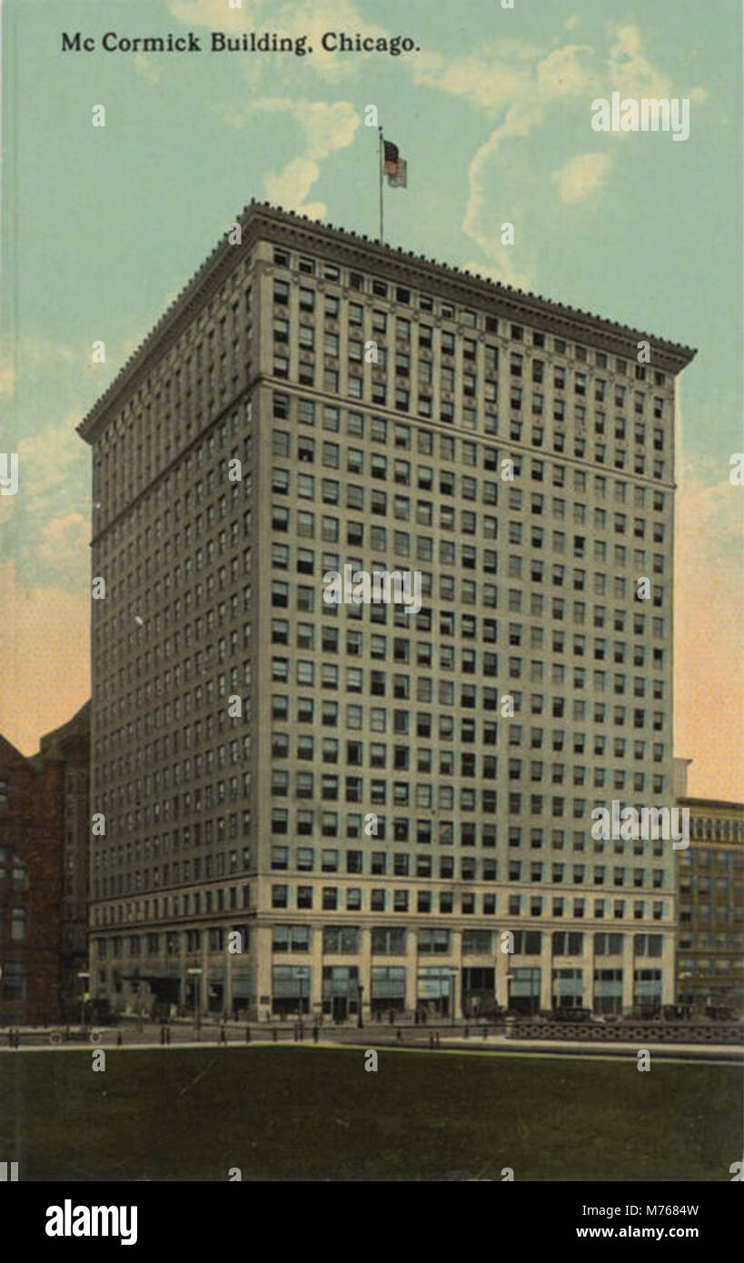 A photograph of the McCormick Building in Chicago, highlighting its ...