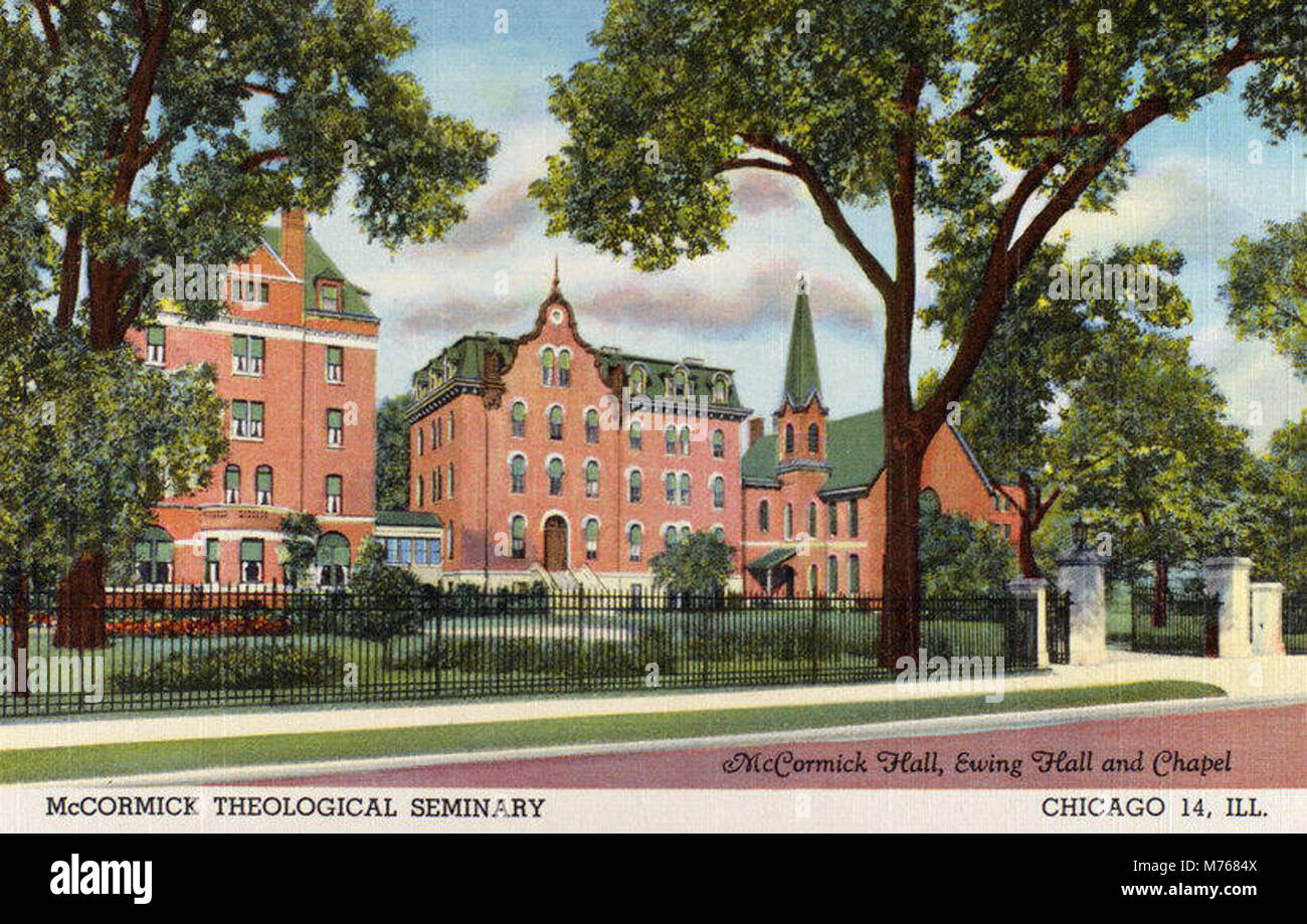 The image captures McCormick Hall, Ewing Hall, and the Chapel at ...