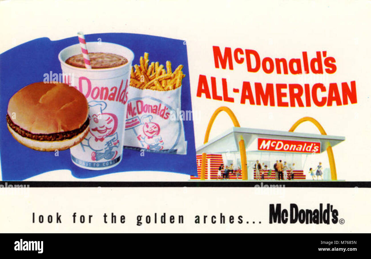 Mcdonalds advertisement vintage hi-res stock photography and images - Alamy