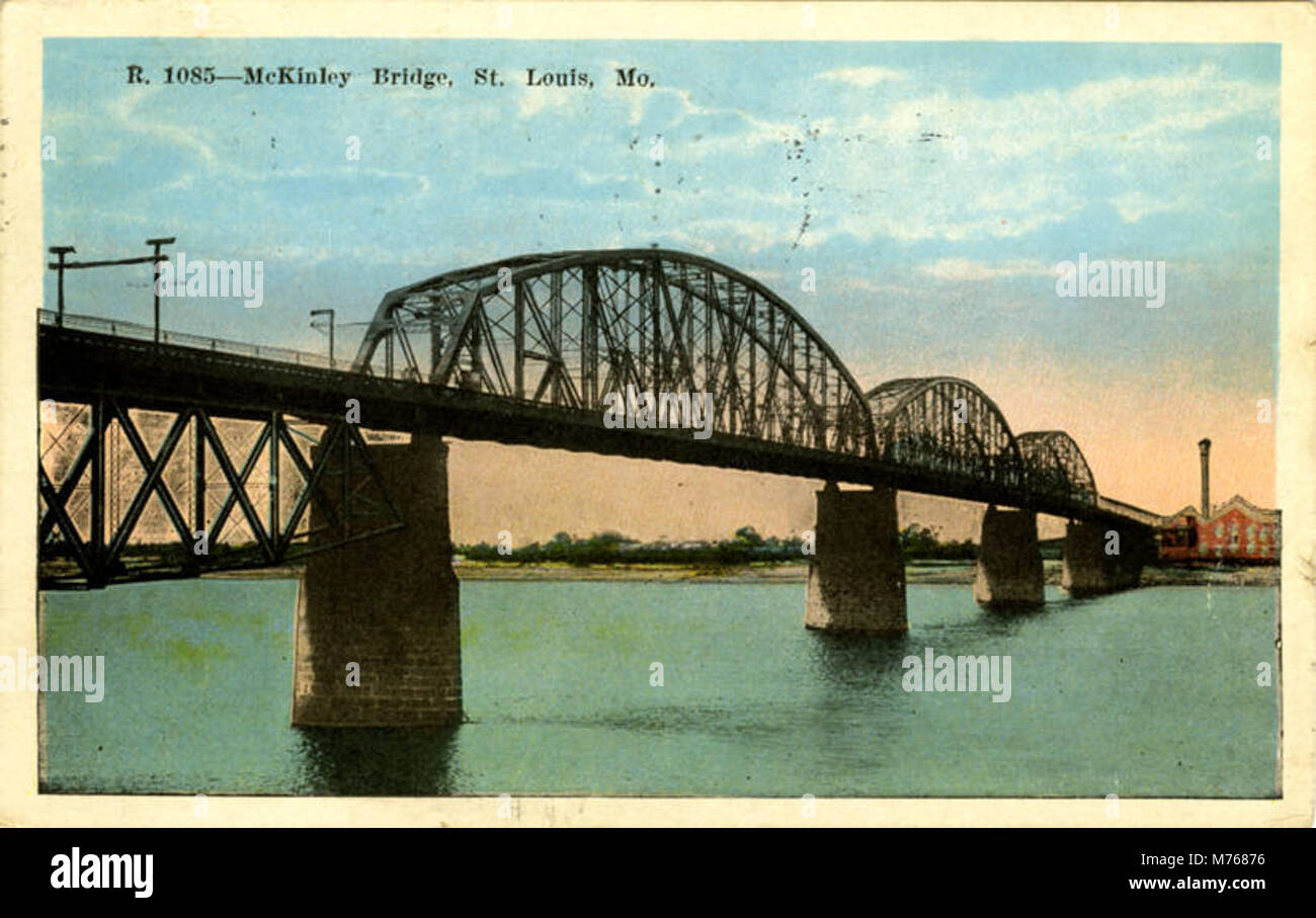 The McKinley Bridge, a historical steel bridge connecting St. Louis ...