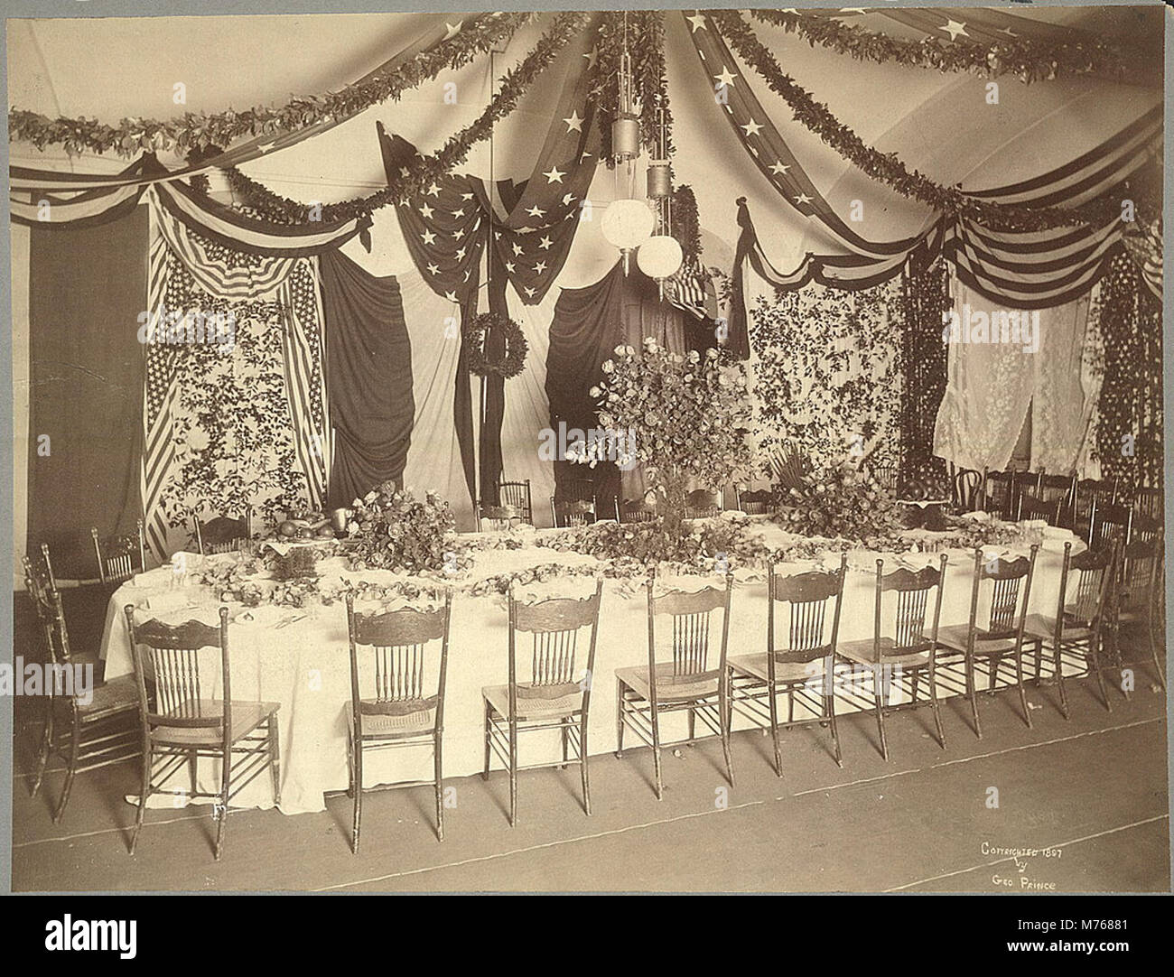 The McKinley inaugural supper table in the Pension Building, Washington ...