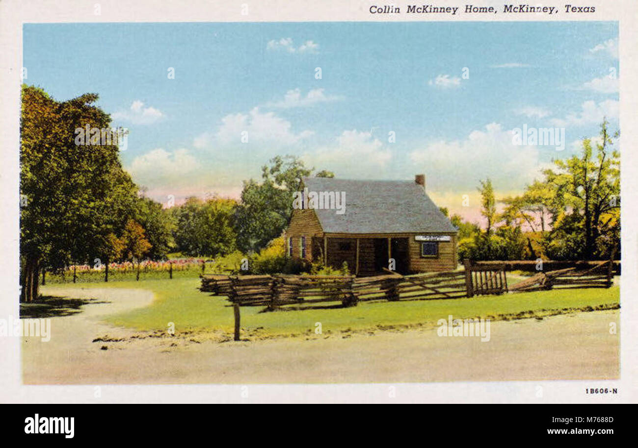 This image shows the Collin McKinney Home in McKinney, Texas, named ...