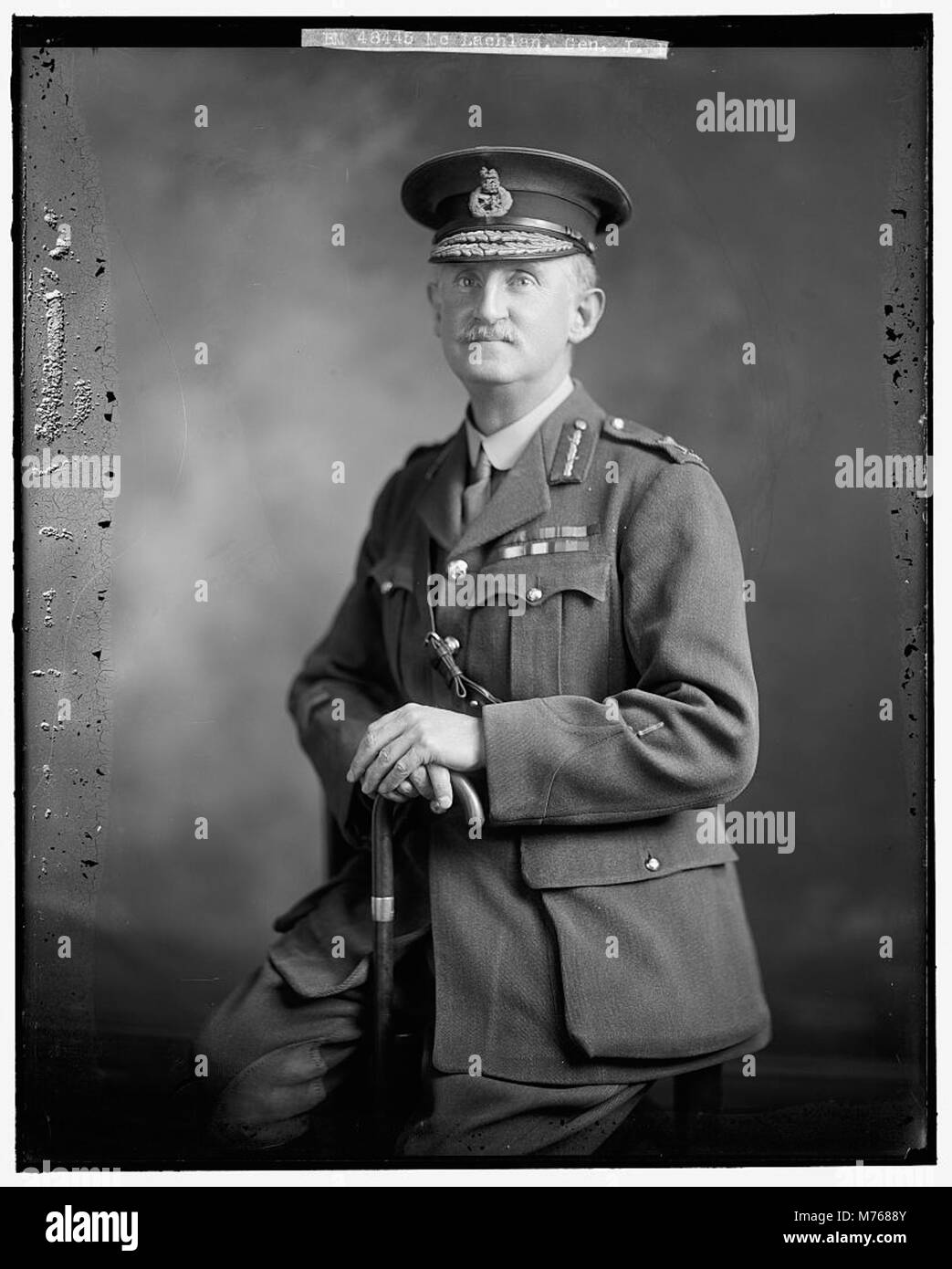 Portrait of J.D. McLachlan, a General in the U.S. military. The image ...