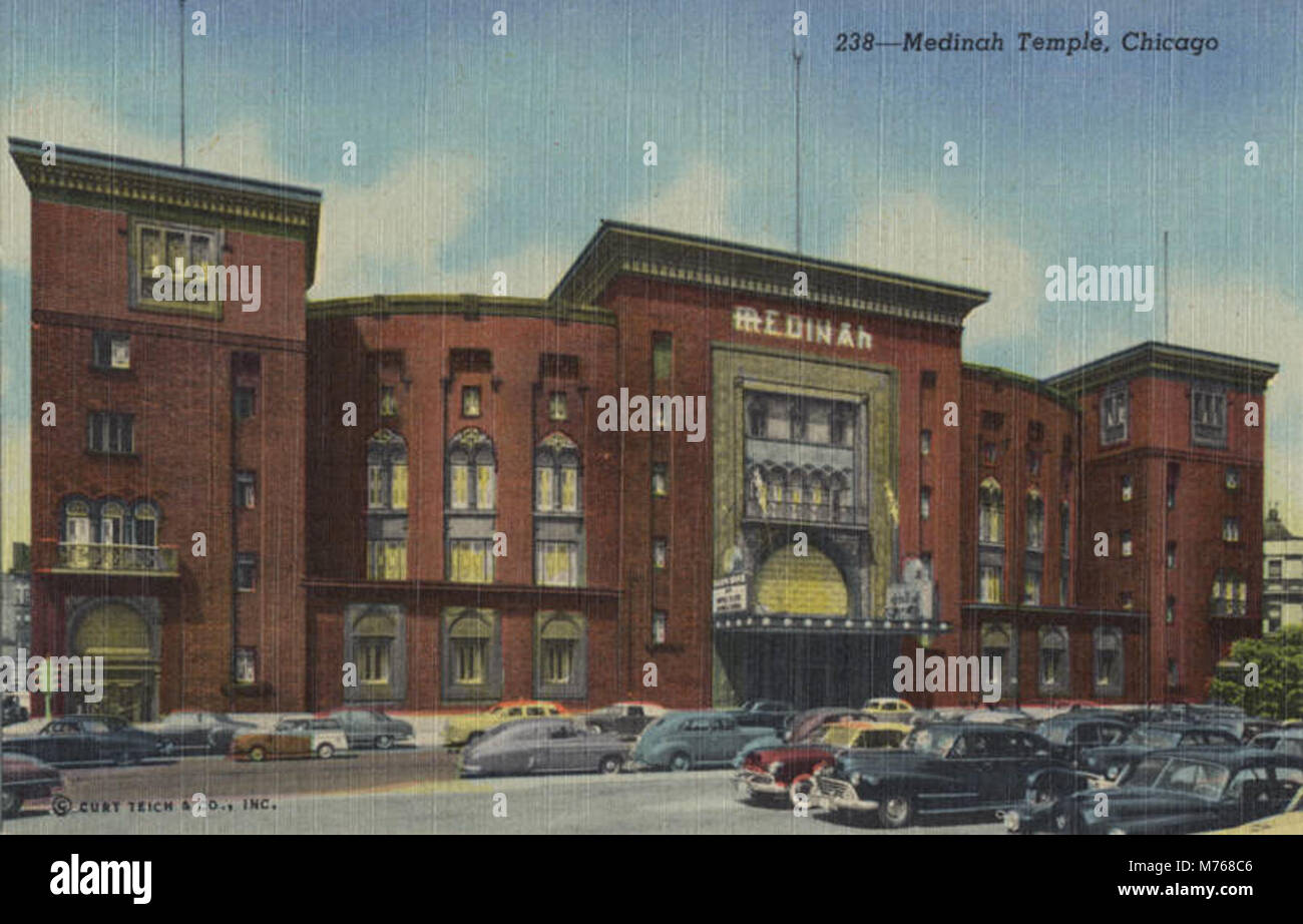 A photograph of Medinah Temple, a historic building in Chicago ...