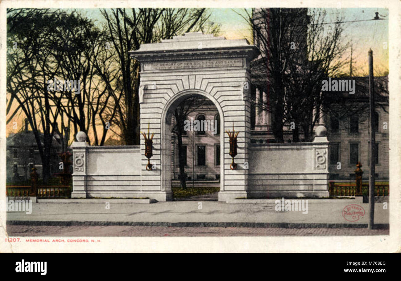 The Memorial Arch is featured in this image, symbolizing honor and ...