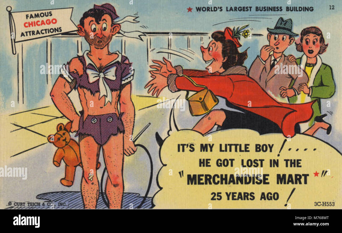 This photograph captures the iconic Merchandise Mart, a major ...