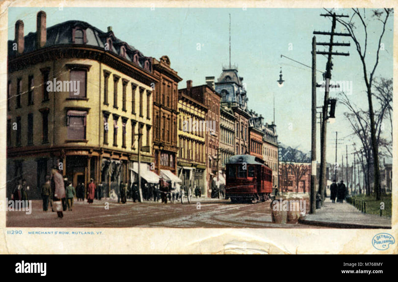 Merchant's Row, shown in this vintage photograph, represents a key ...