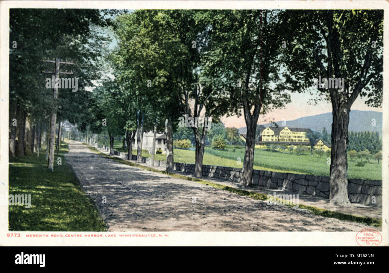 A scenic view of Meredith Road in Centre Harbor, showcasing the natural ...