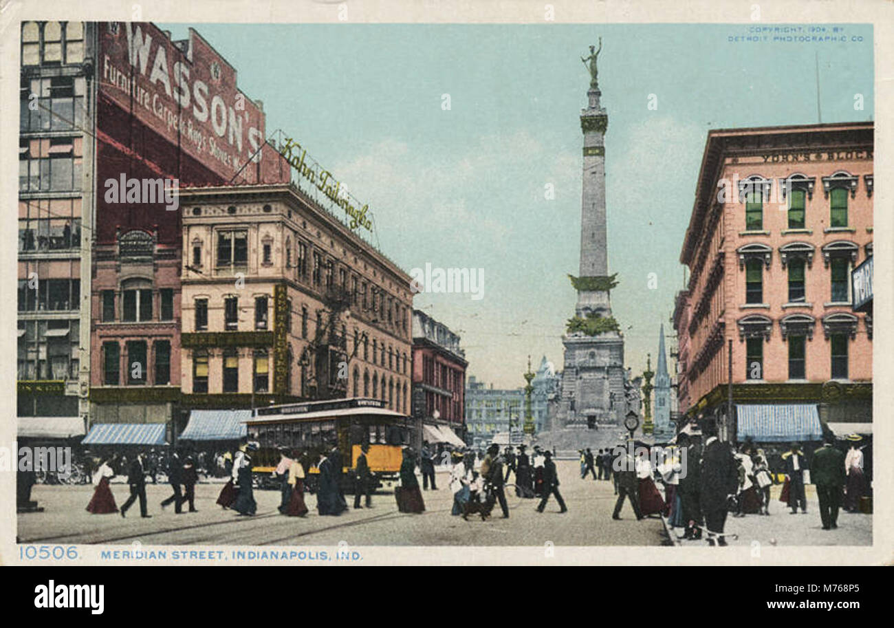 A photograph of Meridian Street, showcasing the street and its ...