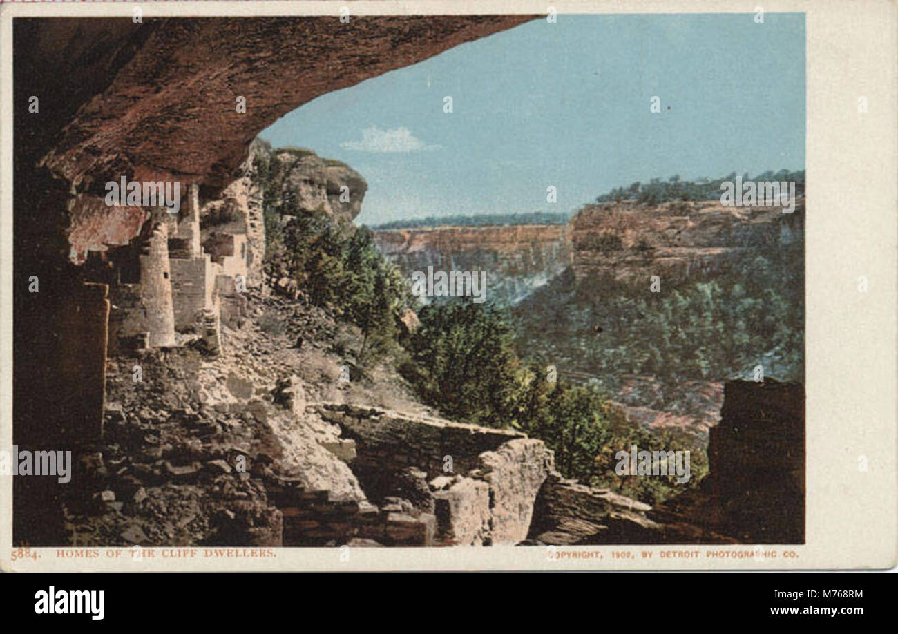 Mesa Verde, Colorado, showing the homes of the cliff dwellers ...