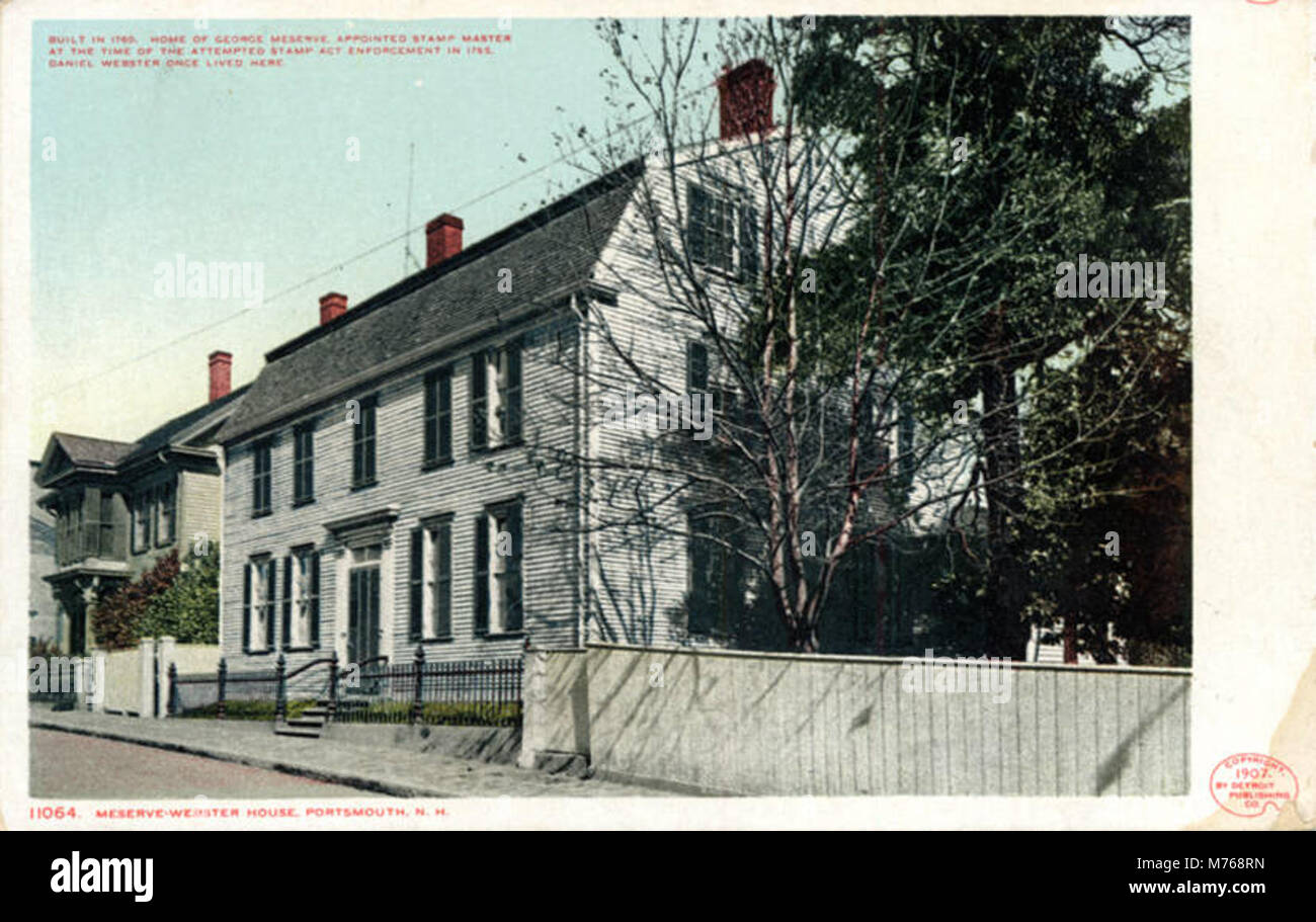 This image shows the Meserve Webster House, built in 1760, once the ...