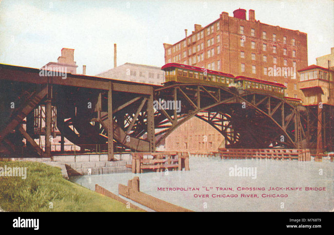 A photograph of the Metropolitan 'L' Train crossing the Jack-Knife ...