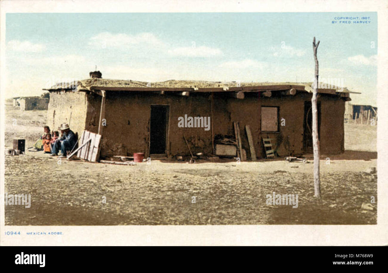 This image showcases a traditional Mexican adobe house, featuring its ...