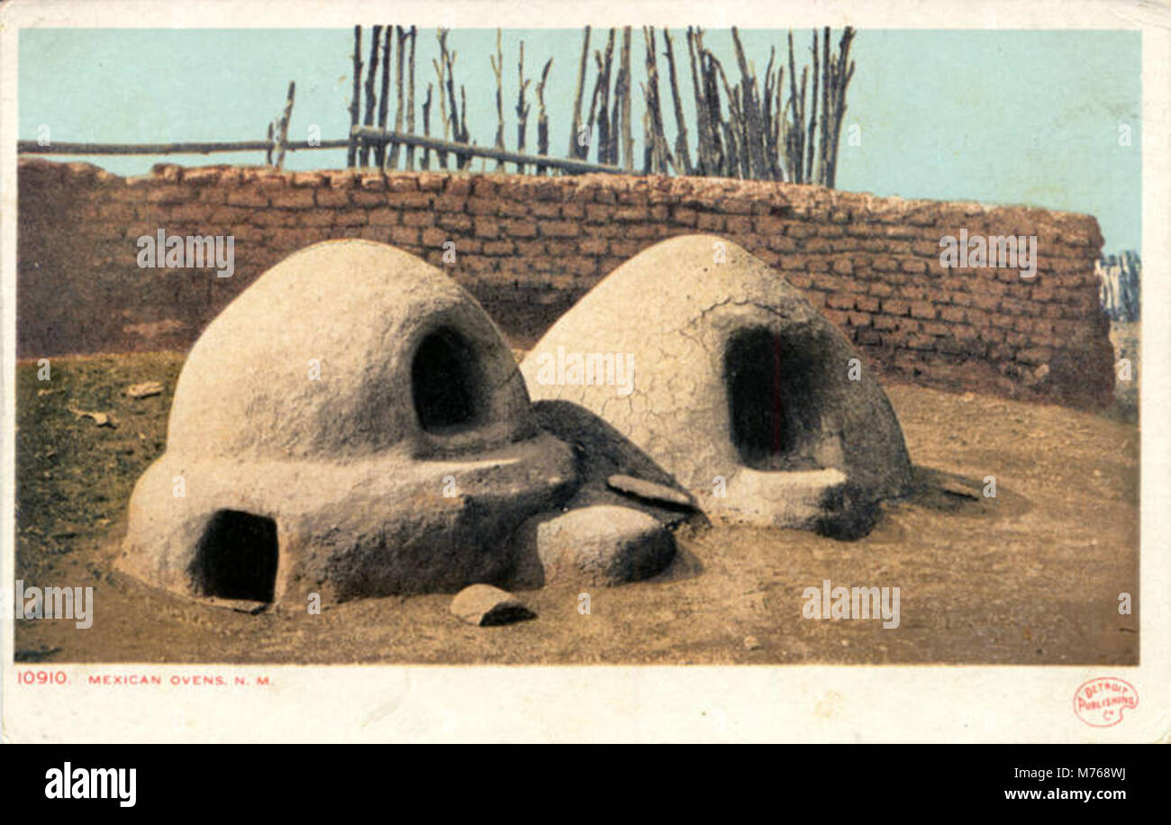 A photograph depicting traditional Mexican ovens, used for cooking and ...