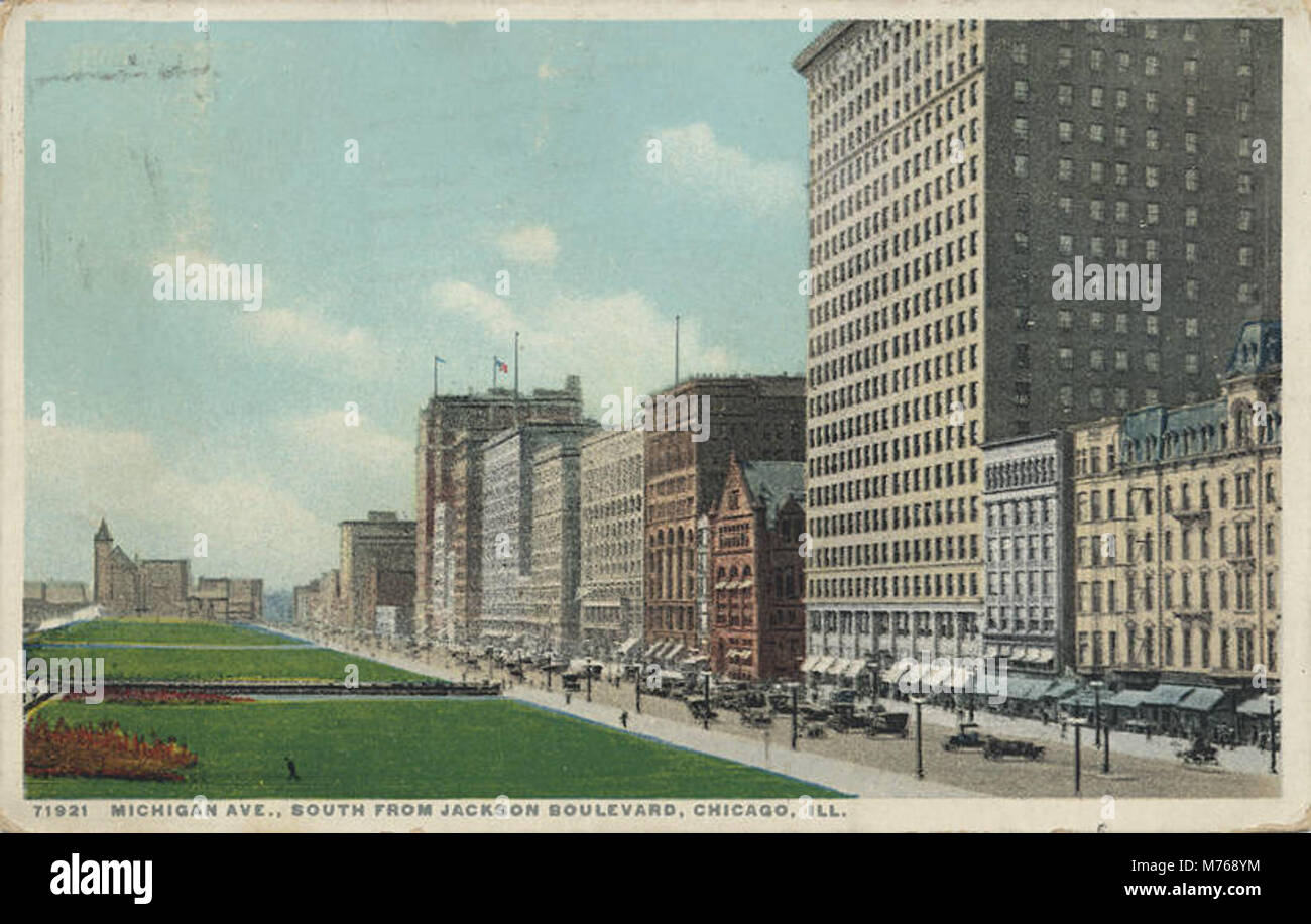 A photograph taken from Michigan Avenue, Chicago, showing the first Art ...
