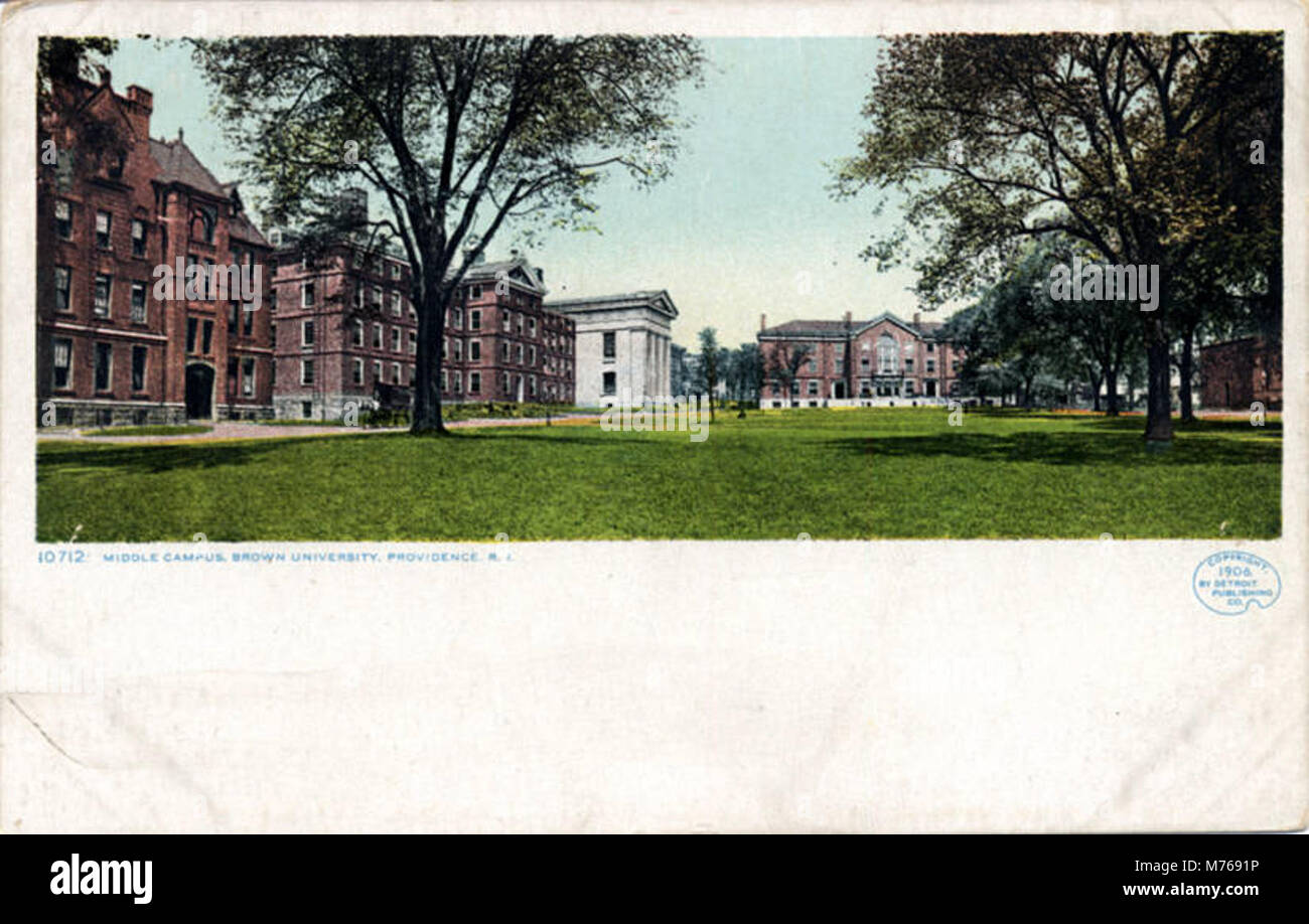 The image features Middle Campus at Brown University, showcasing the ...