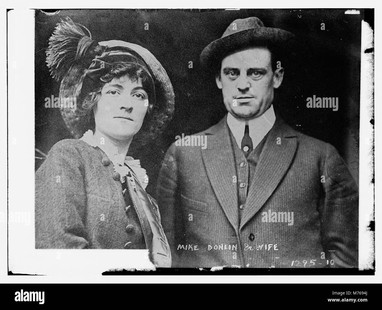 A photograph of Mike Donlin, a notable baseball player, and his wife ...
