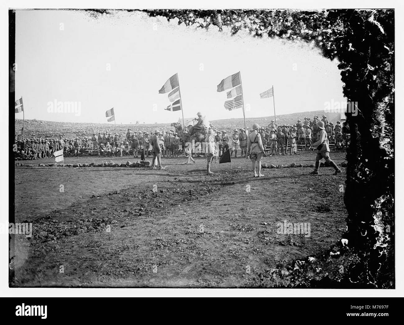 A photograph documenting the military races of the 81st Brigade in 1918 ...