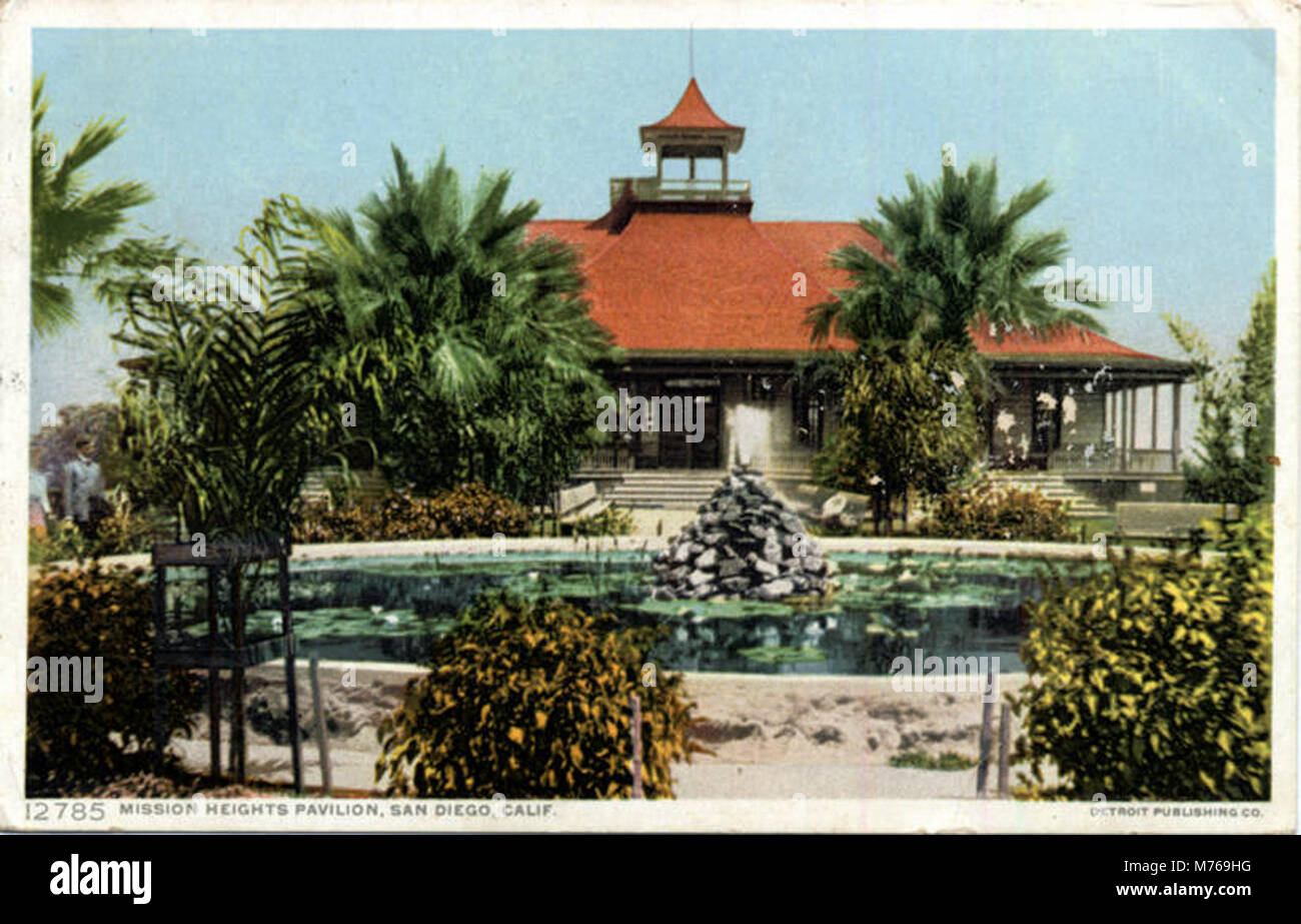 A photograph of the Mission Heights Pavilion, an iconic structure known ...