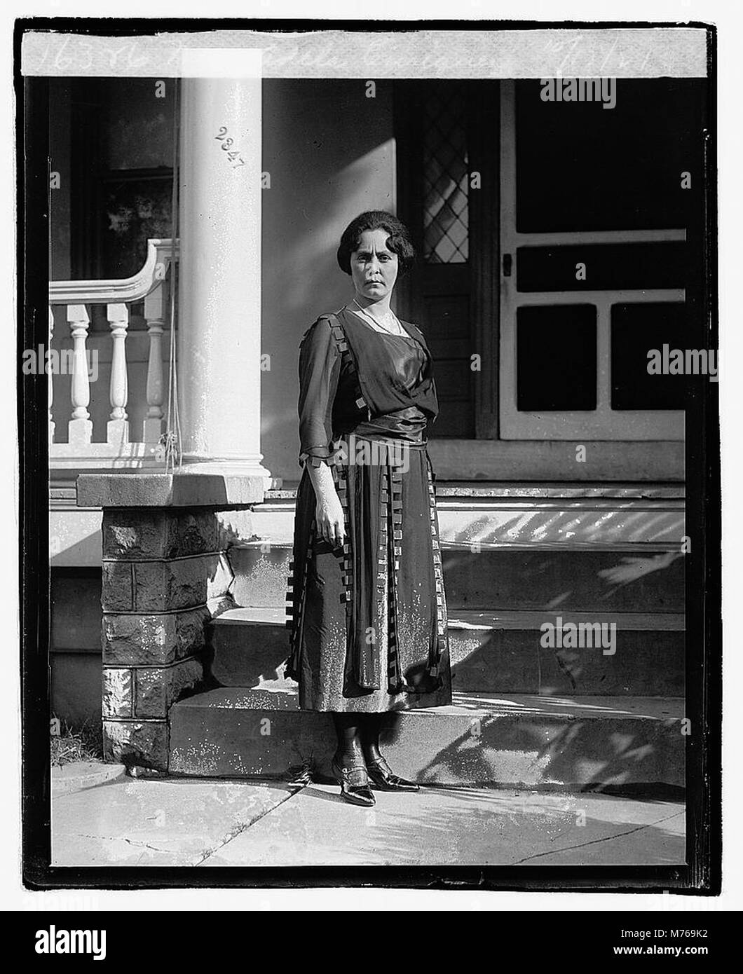 A portrait of Miss Adela Enriquez, taken on October 17, 1921. The image ...