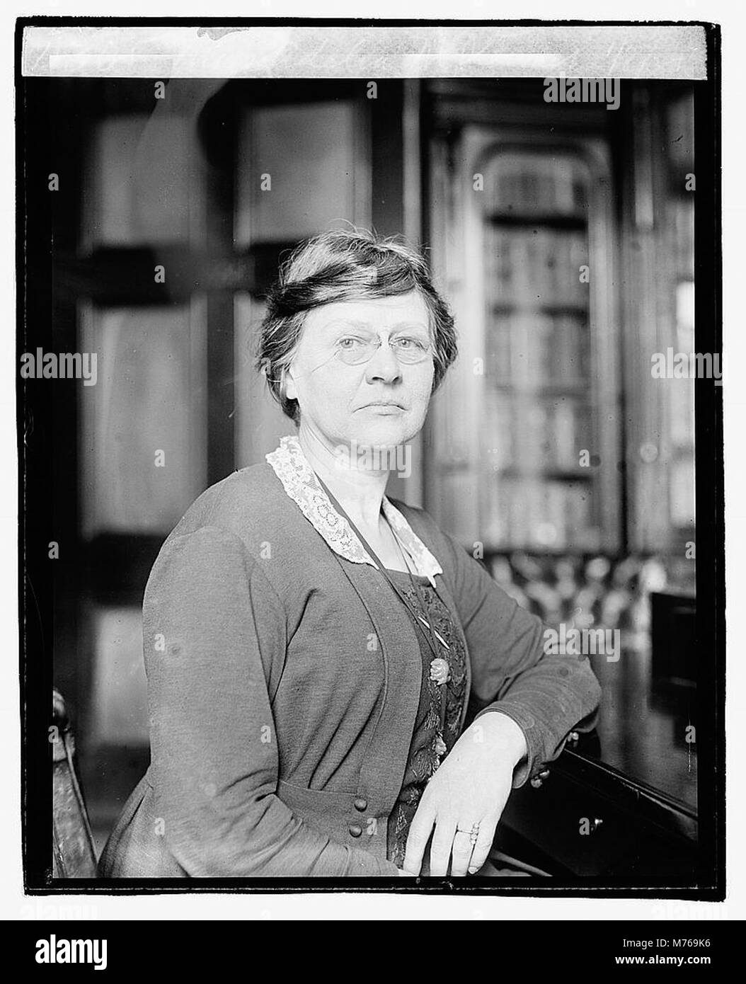 A portrait of Miss Adelia M. Stewart taken on January 8, 1921. This ...