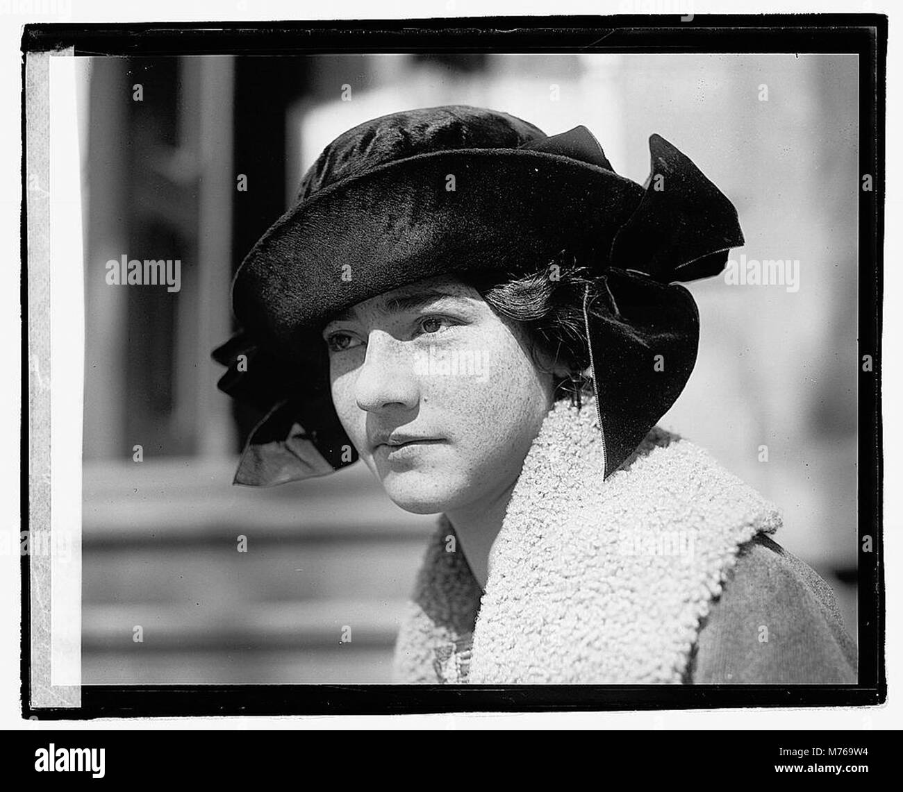 This portrait depicts Miss Mary Emily Hoyt, an individual of social ...