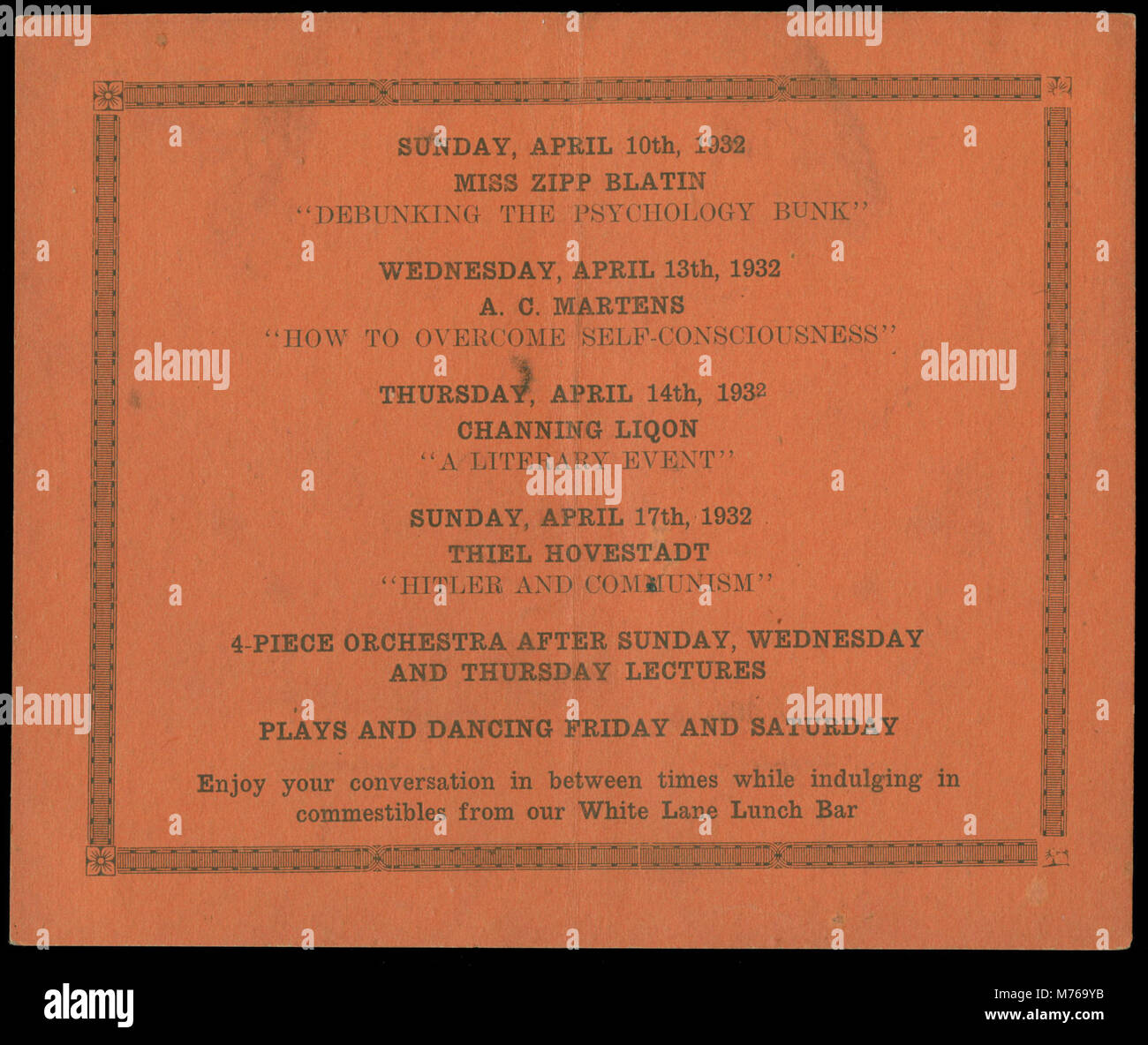 Miss Zip Blatin, ''Debunking the Psychology Bunk'', Sunday, April 10 ...