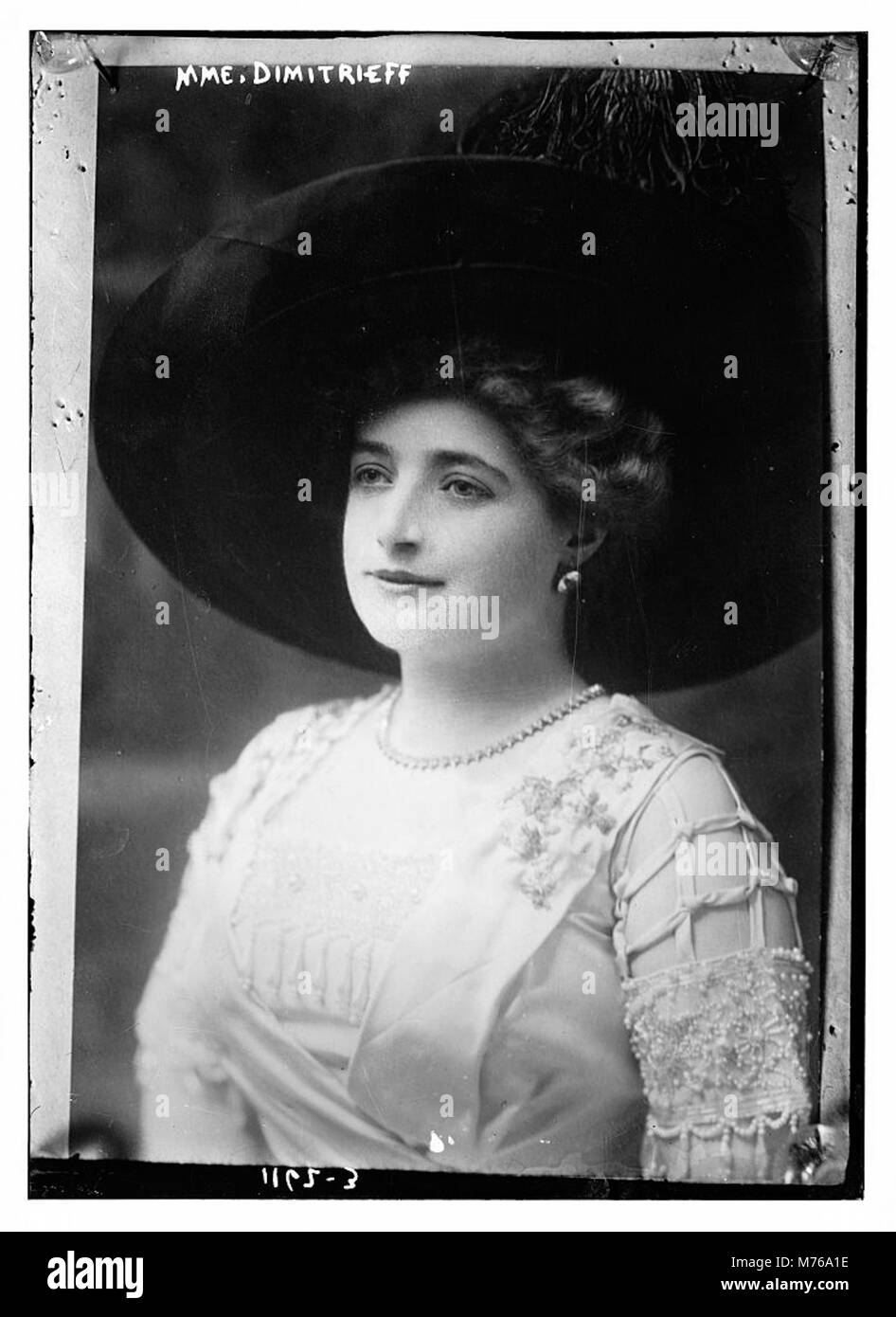 A portrait of Mme. Dimitrieff, captured in the early 20th century. The ...