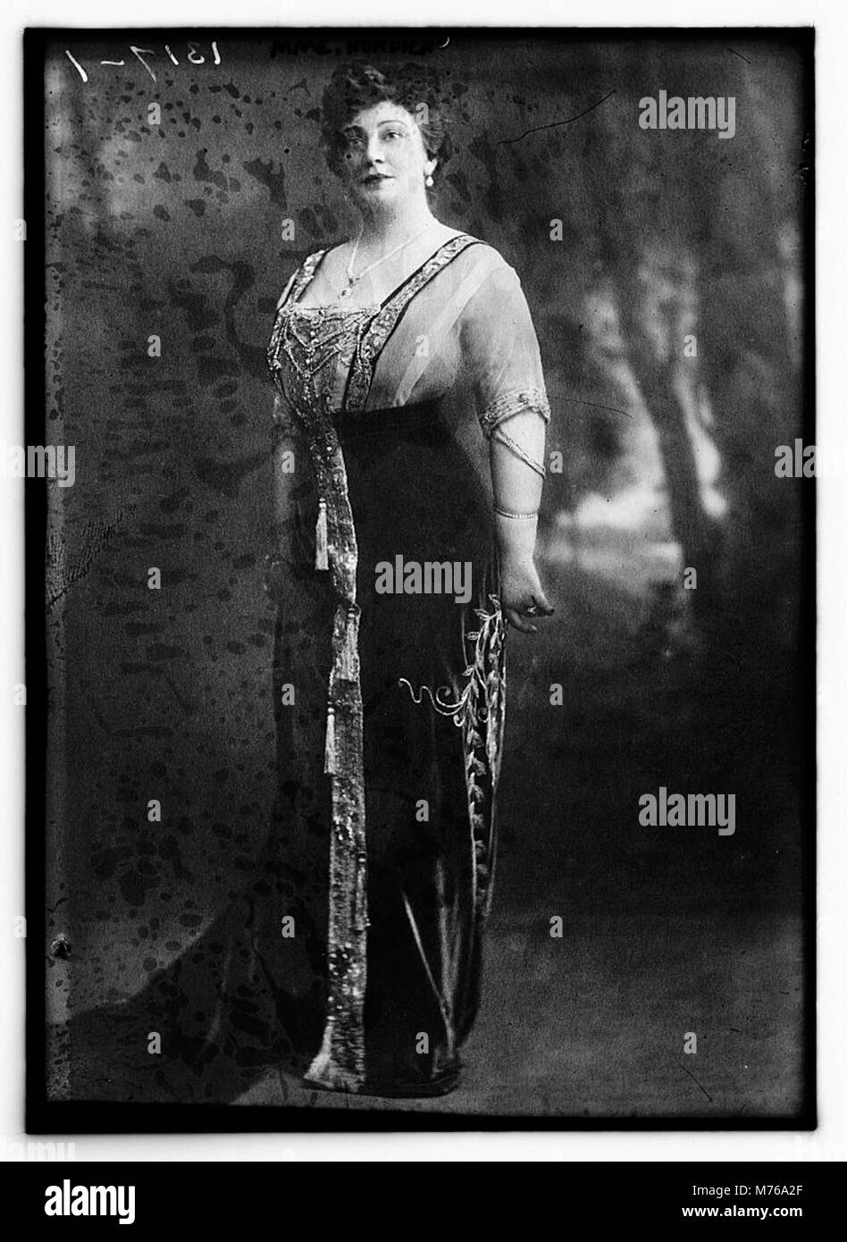 A portrait of Mme. Nordica, a famous opera singer known for her ...