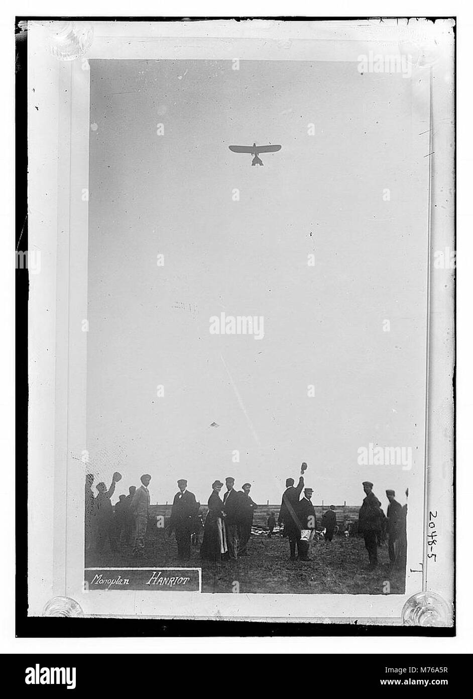 The Hanriot monoplane, an early 20th-century aircraft, is depicted in ...