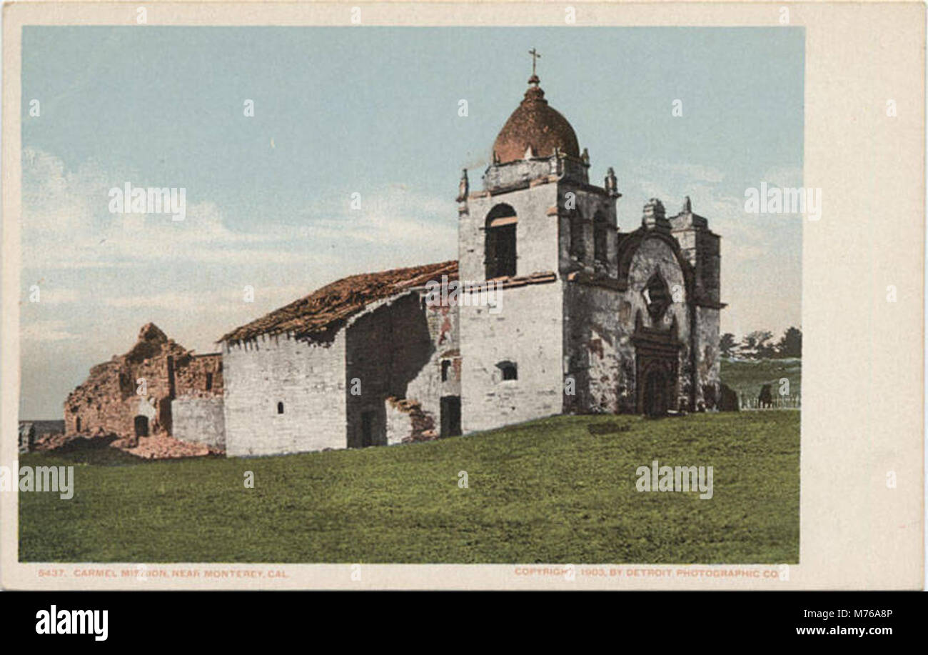 The Carmel Mission in Monterey, California, an important historical ...