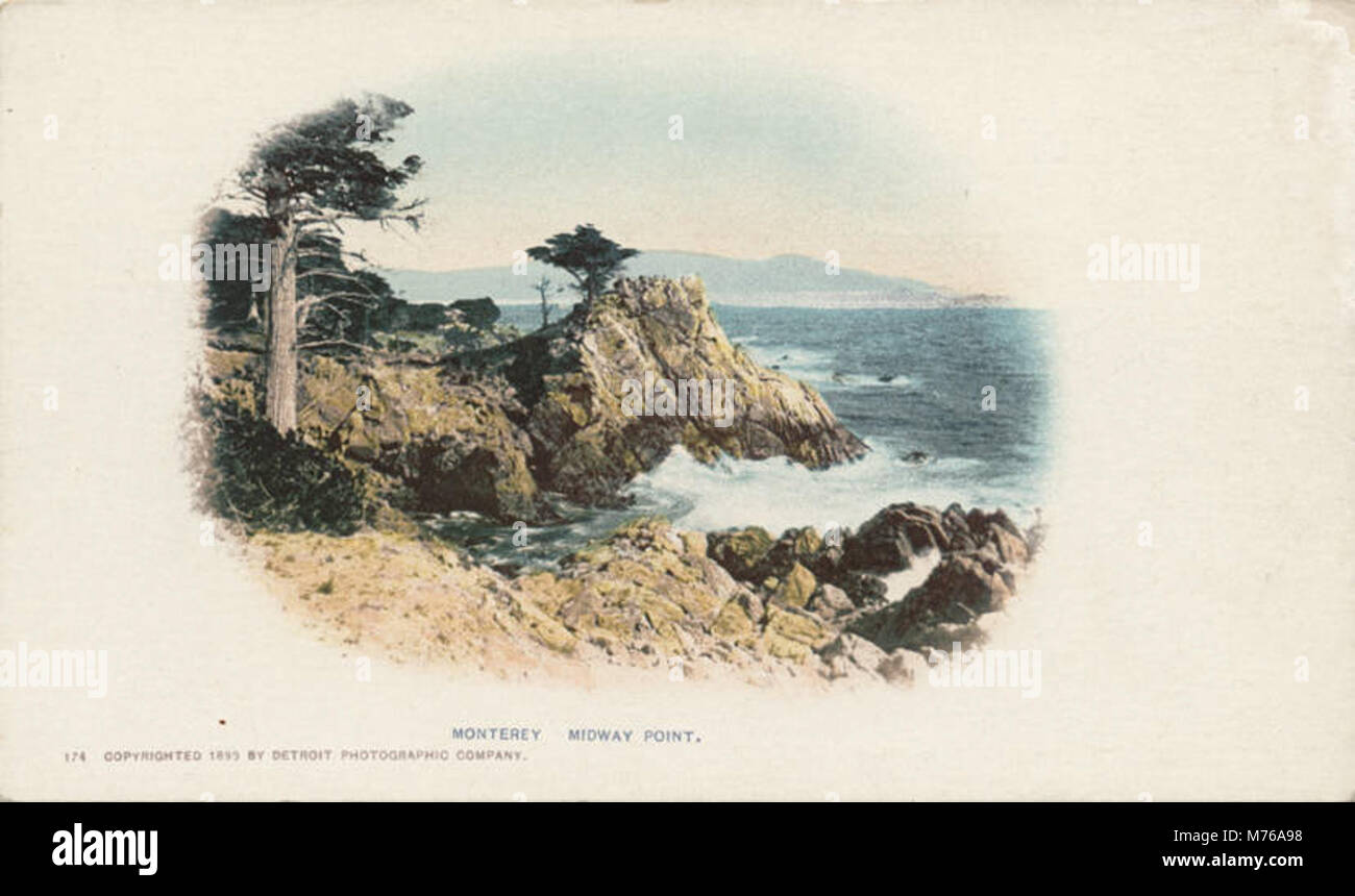 A photograph of Monterey, California, showing a midway point along the ...