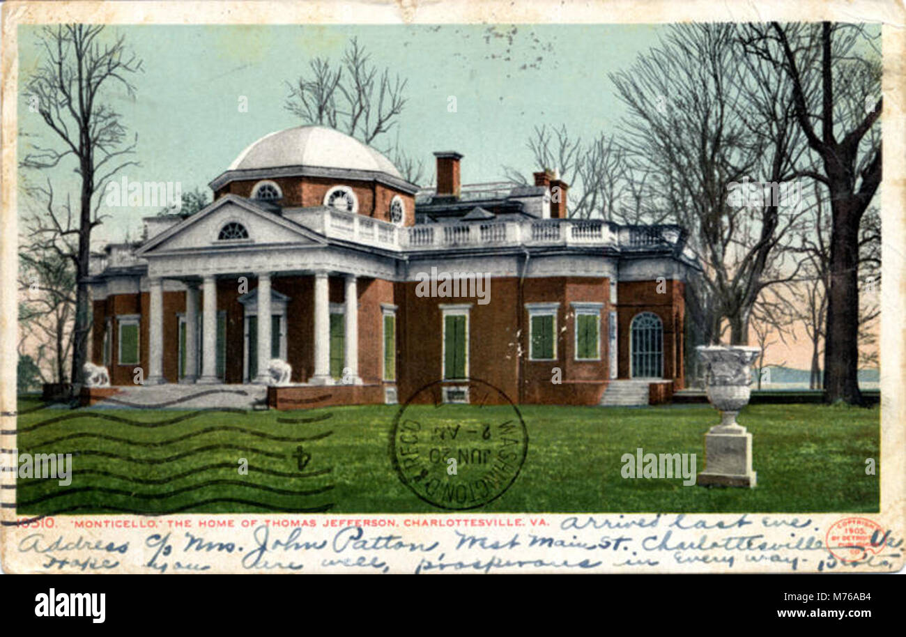 Thomas jefferson's monticello home hi-res stock photography and images ...