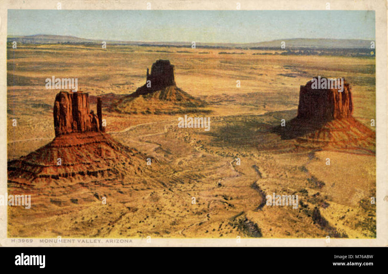 This photograph captures the iconic Monument Valley, known for its ...