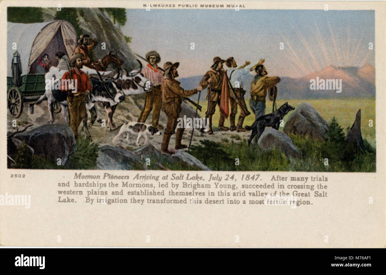 Mormon Pioneers arriving at Salt Lake July 24, 1847, Milwaukee Public ...