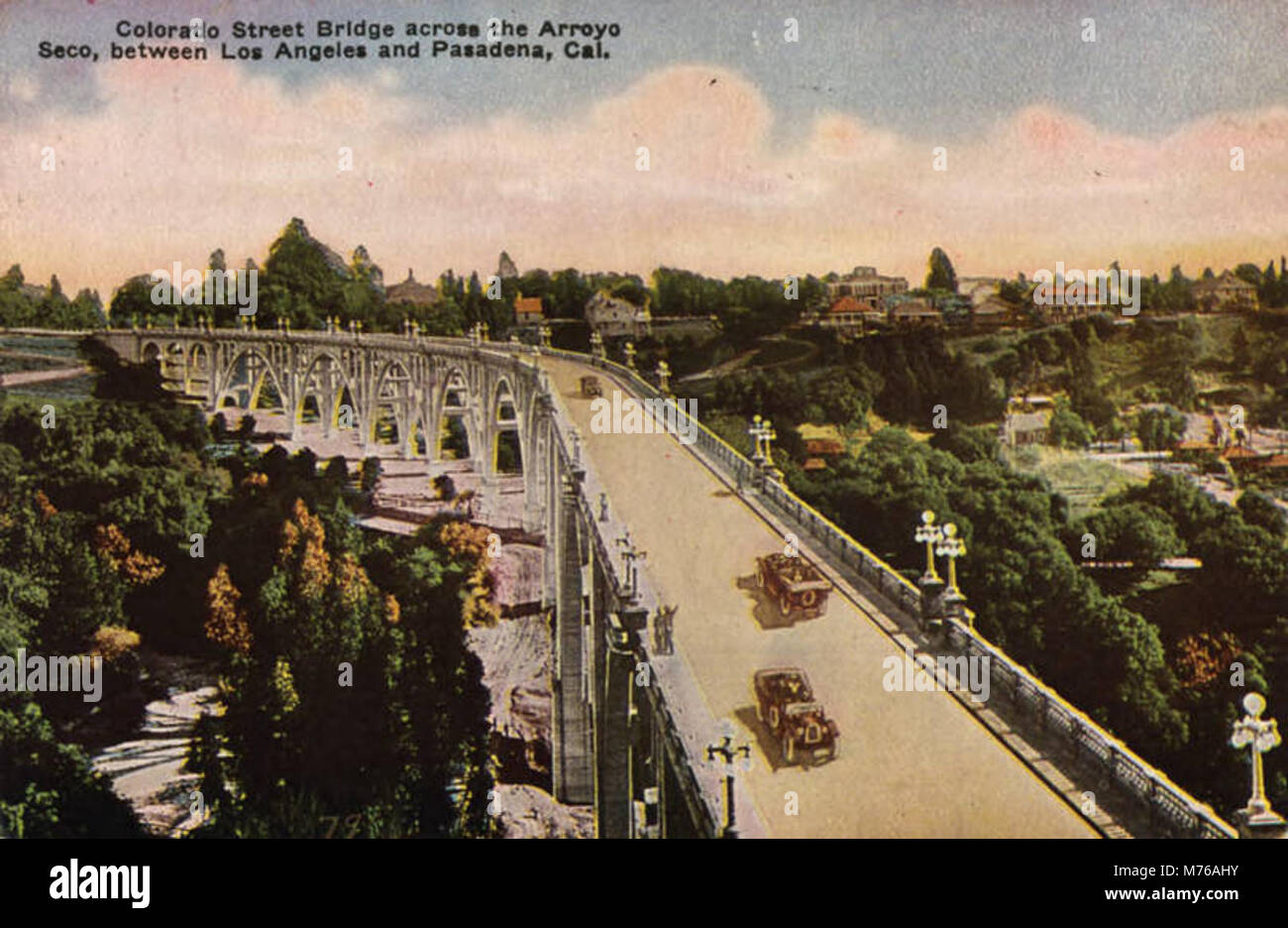 A photograph of the Arroyo Seco Bridge, a notable landmark located in ...