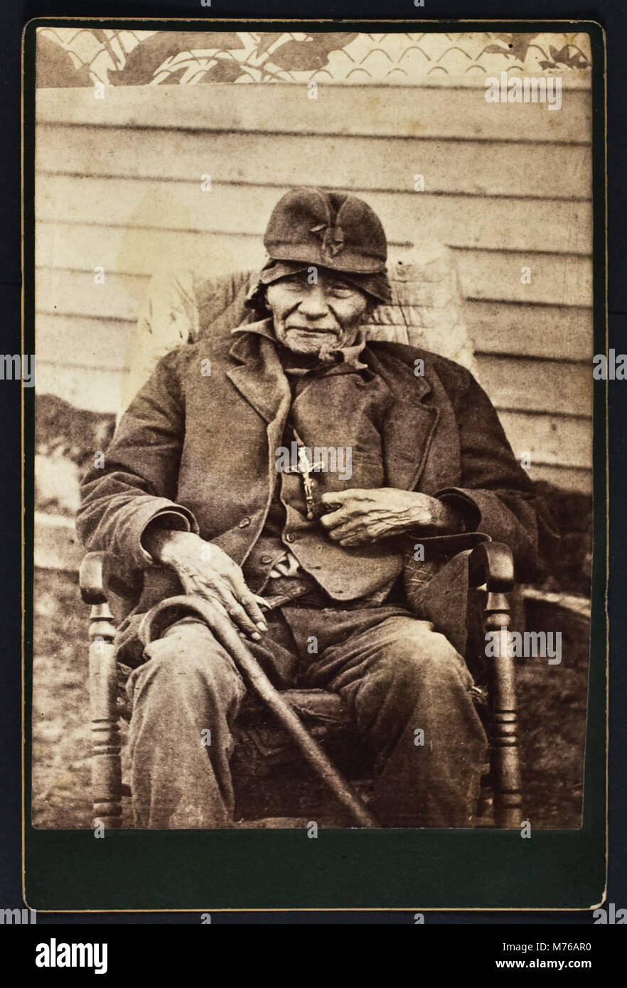 A mounted photograph of 'Strike The Ree', or Struck-by-the-Ree, a ...