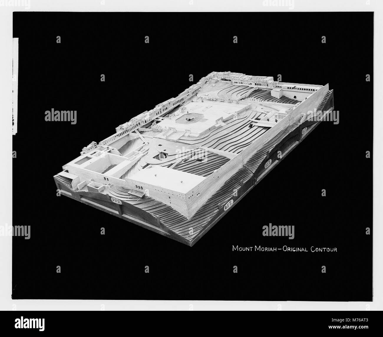 A historical map showing the original contour of Mount Moriah, offering ...