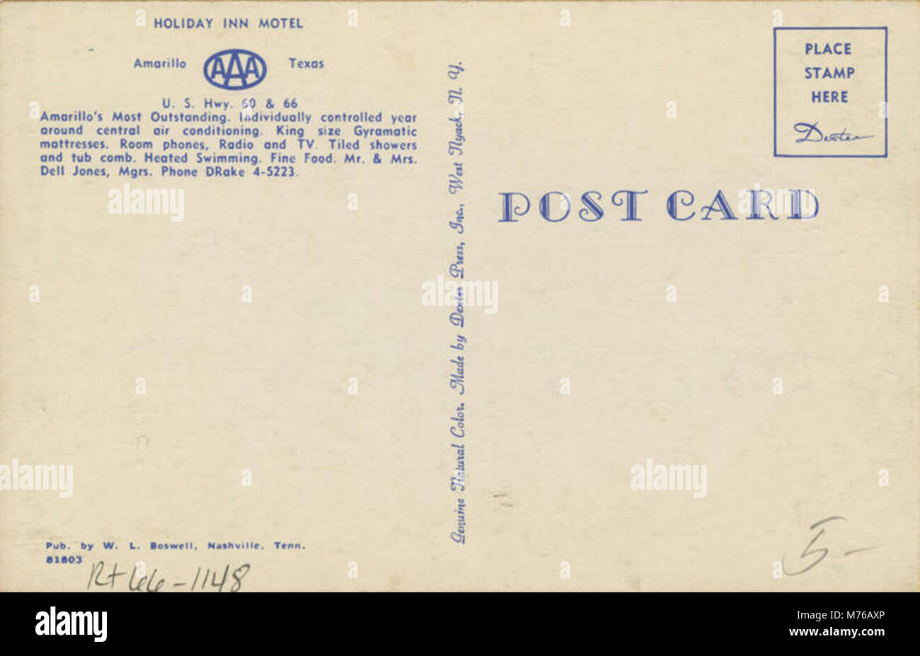 A photograph of Mr. and Mrs. Dell Jones, shown as managers, reflecting ...