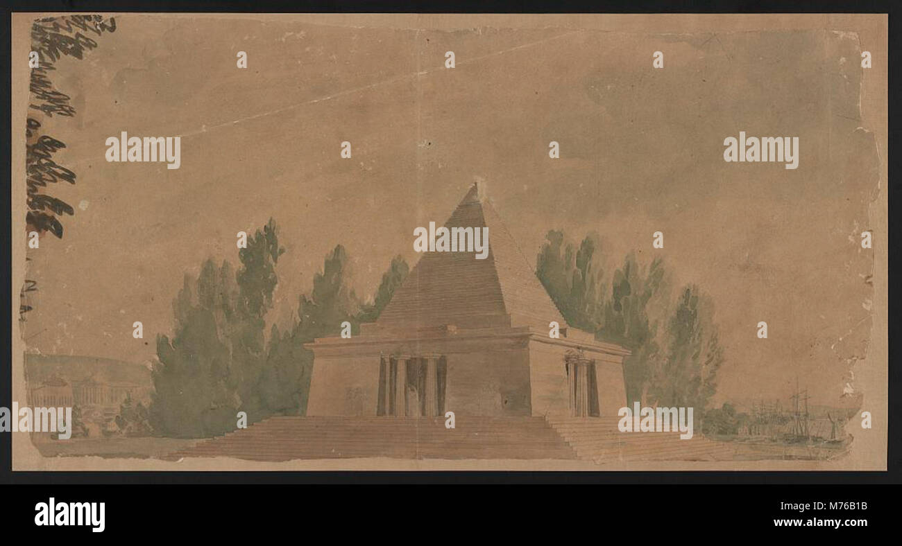 This rendered perspective image shows the Washington Monument in ...