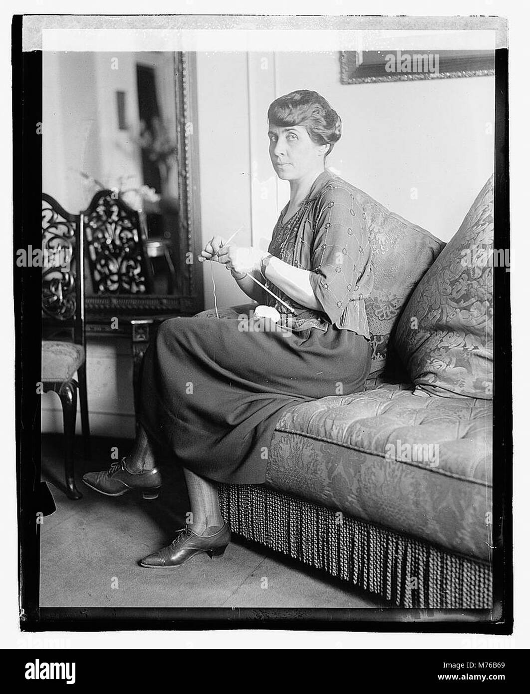 A portrait of Mrs. Coolidge, the wife of President Calvin Coolidge ...