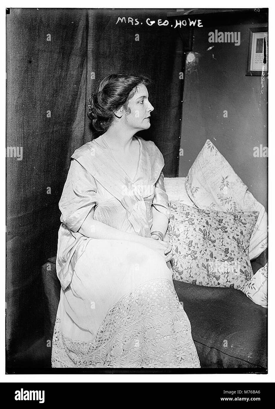 A formal portrait of Mrs. George Howe, a historical figure whose image ...