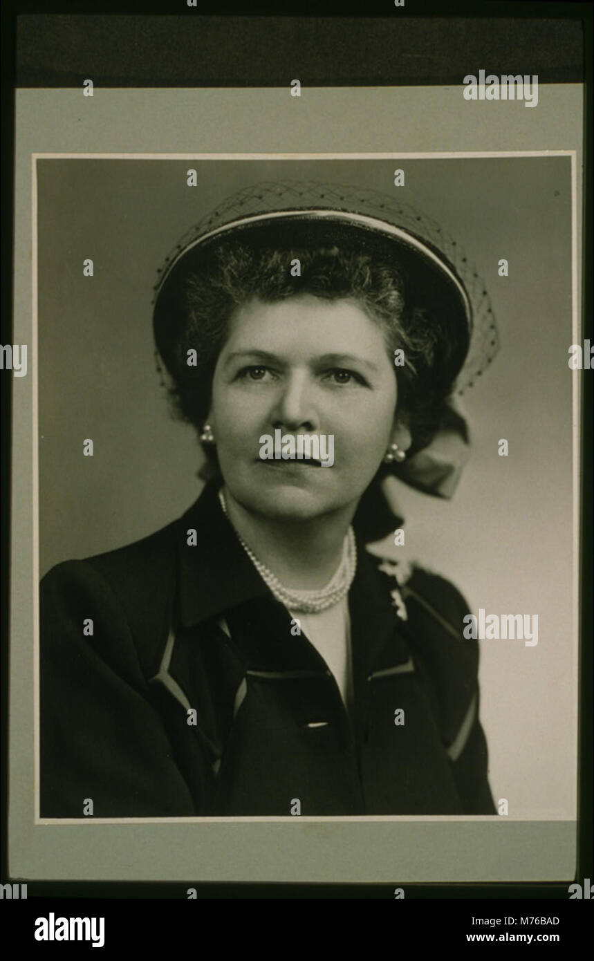A formal head-and-shoulders portrait of Mrs. Georgia Neese Clark ...