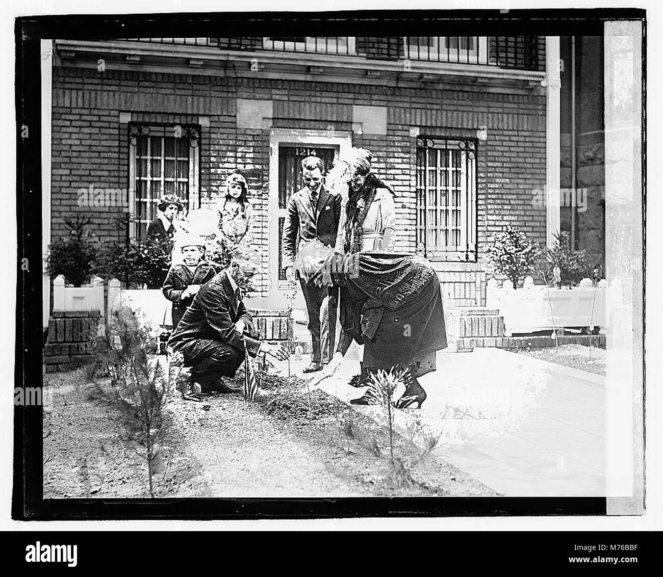 A photograph of Mrs. Harding, likely First Lady Florence Harding, taken ...